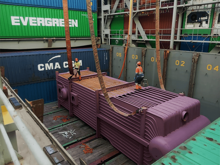 Loaded on 3 x 40’Flat Rack Containers OOG 1 x piece loaded on a Flat ...